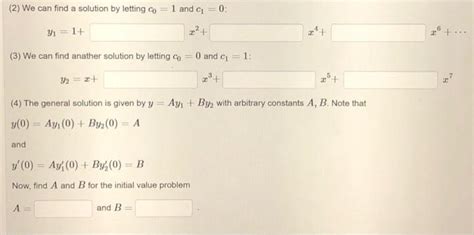 Solved In This Exercise We Consider Finding The Power Series Chegg Com