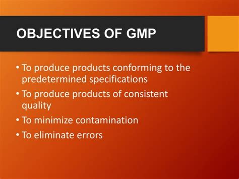 Gmp Key Elements And Basic Principals Pptx Manufacturing Industry