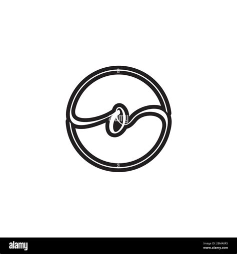 O Letter Script Circle Logo Design Vector Stock Vector Image Art Alamy