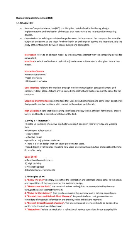 Human Computer Interaction Human Computer Interaction Hci 1 What Is Hci Human Computer