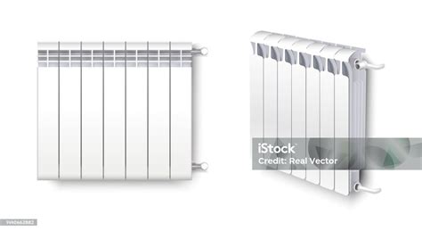 현실적인 벡터 아이콘입니다 히터 측면 및 전면의 오일 라디에이터 0명에 대한 스톡 벡터 아트 및 기타 이미지 0명 3차원 형태 가정 난방 Istock