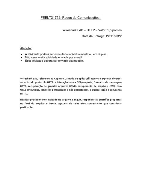 Prática 2 Wireshark Lab Pdf Hypertext Transfer Protocol Networking
