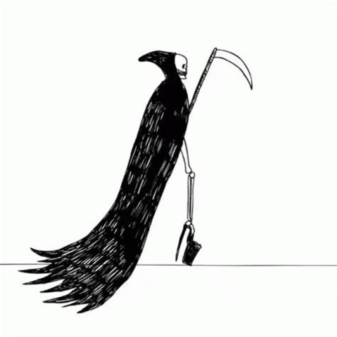 Sassy Chic Female Grim Reaper Cartoon 