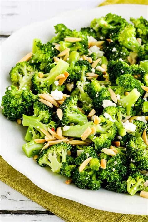 Broccoli Salad With Feta And Almonds Kalyns Kitchen