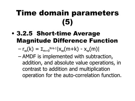 ppt chapter 3 time domain analysis of speech signal powerpoint