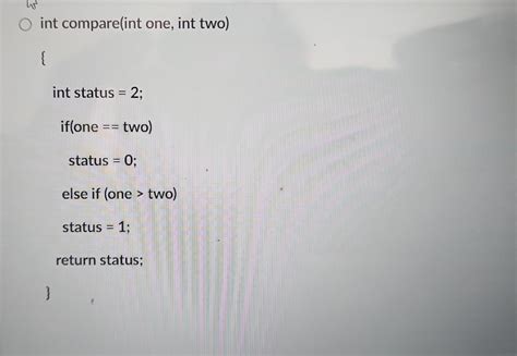 Solved Which Function Below Best Performs The Following