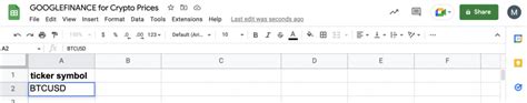 Use Google Finance To Get Crypto Prices In Sheets Layer Blog