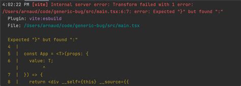 Issue With Generic Syntax In Tsx · Issue 2295 · Vitejsvite · Github