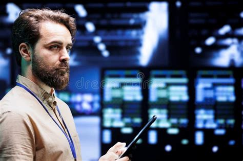 It Programmer Upgrades Server Firewalls Stock Image Image Of Adept Engineer 297568177