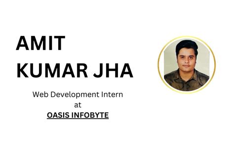 Amit Kumar Jha On Linkedin Github Internship Webdevelopment