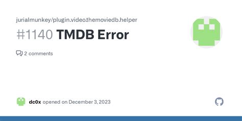 Tmdb Error · Issue 1140 · Jurialmunkeypluginvideothemoviedbhelper