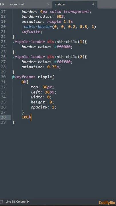Ripple Loader Animation Html And Css Youtube