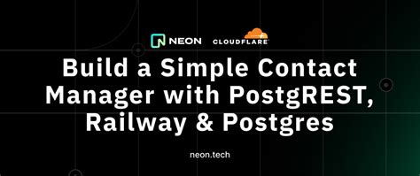 Build A Simple Contact Manager With Postgrest Railway And Postgres Dev Community