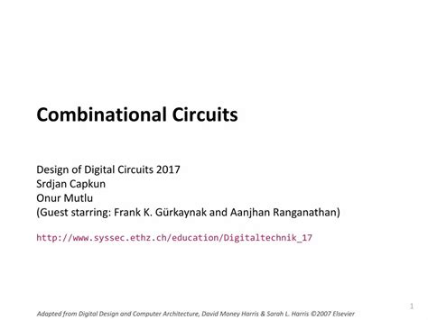 Pdf Combinational Circuits Eth Zürich · Combinational Circuits Verilog Carnegie Mellon 3