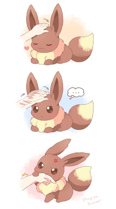 Mugita Konomi Eevee Nintendo Pokemon Biting Finger Commentary Request Highres 1other