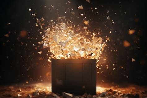 Premium Photo Recycling Bin Surrounded By Swirling Particles Generative Ai