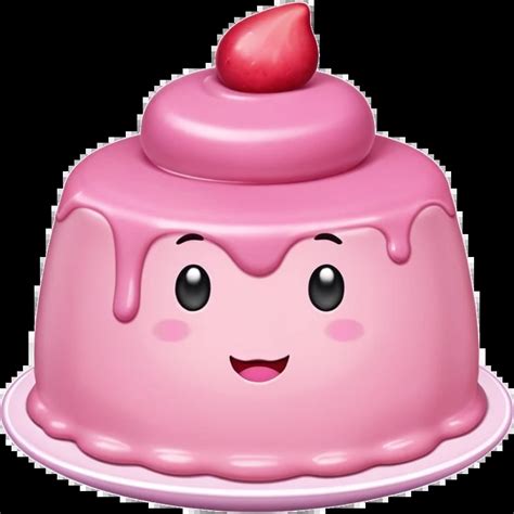 Pink Cute Pudding Emoji Ai Emoji Generator