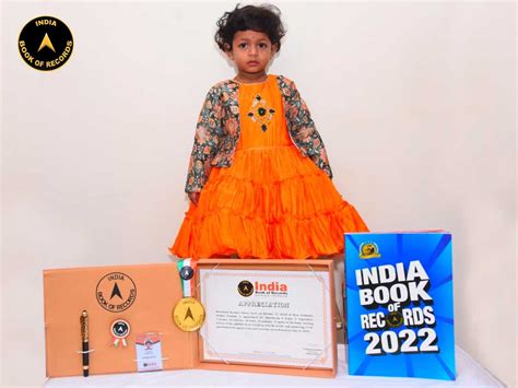Pericharla Hyndavi Varma Appreciation India Book Of Records