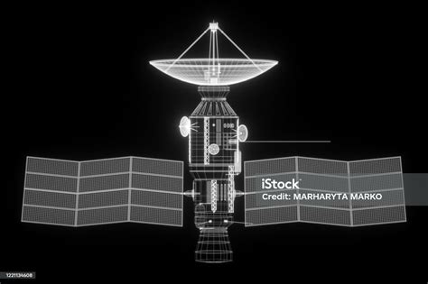 정보 위성의 홀로그램 검은 배경에 고립 된 통신 세계화 네트워크 빠른 인터넷 통신의 새로운 기술 공간 3d 렌더링 3d 일러스트레이션을 복사합니다 0명에 대한 스톡 사진 및