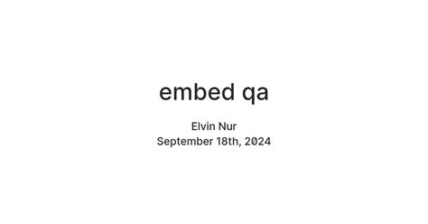 Embed Qa — Teletype Embed Qa — Teletype