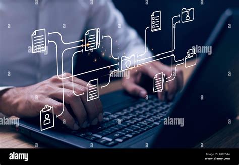 Document Management System Concept Online Document File Data Software