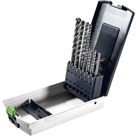 Festool 204070 7 Piece Sds Plus Hammer Drill Bit Set In Case Festool