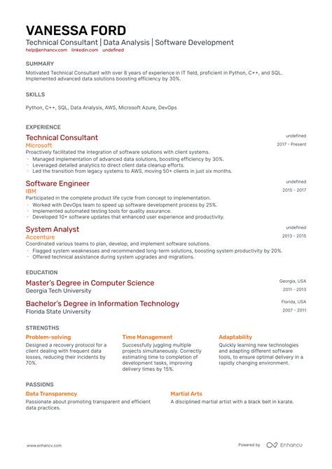 Technical Consultant Resume Examples Templates Guide For