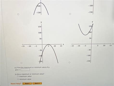 solved a quadratic function g is given g x 3x2−30x 76 a