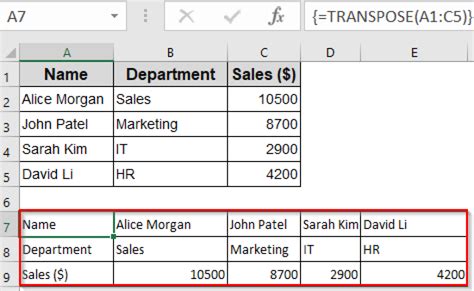 How To Convert Multiple Rows To Columns In Excel 4 Methods Excel Insider
