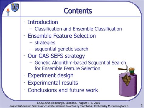 Ppt Sequential Genetic Search For Ensemble Feature Selection Powerpoint Presentation Id9726454