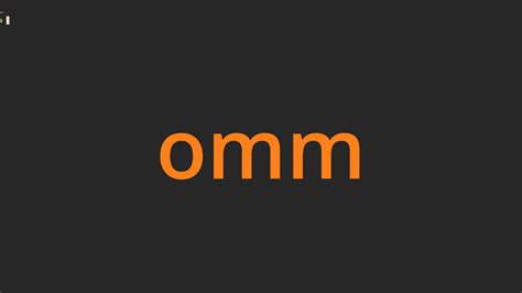 Omm X Cmd Install 安装方式