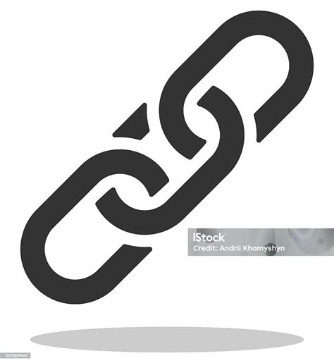 Minimalist Icon Of An Interlocking Chain Symbolizes Connection Strength And Association Ideal