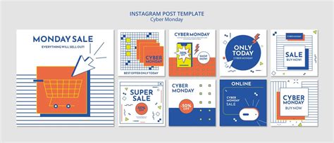 평면 디자인 사이버 월요일 템플릿 무료 Psd 파일