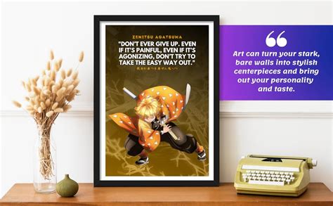 Paper Yourcanvas Demon Slayer Character Quotes Anime Framed Poster