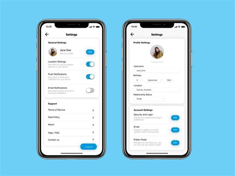 Daily Ui Challenge 007 Settings App Design Profile App Interface Design Mobile App Design