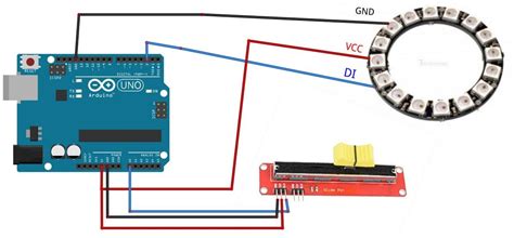 rgb color ring led ws2812 with arduino uno code connection 44 off