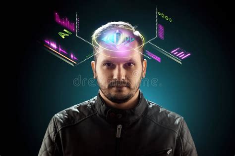 Cpu Gpu Processor In The Human Head New Technologies The Symbiosis Of Man And Technology