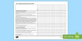 Year 1 Writing Checklist PDF Assessment Sheets Primary