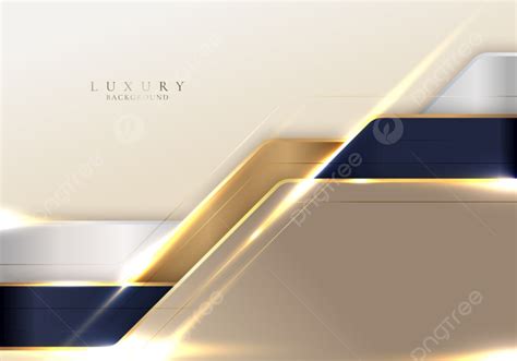 크림 배경 템플릿 고급 스타일에 빛나는 금선 조명 효과가 있는 추상 3d 파란색 및 황금 줄무늬 기하학적 모양 지금 모양 훤히 빛나다 배경 일러스트 및 사진 무료