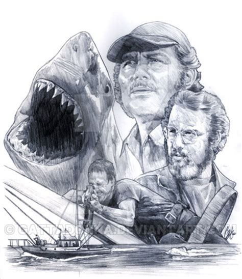 Jaws By Gattadonna On Deviantart In 2022 Drawings Horror Films Art