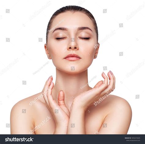 Beautiful Sensual Woman Closed Eyes Perfect Stock Photo Shutterstock