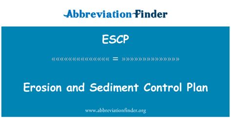 Escp Significa Erosión Y Plan De Control De Sedimentos Erosion And