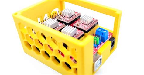 Arduino Uno R3 Cnc Shield Housing Case Fan 50x50 Cover By Marcin Kargula Download Free Stl