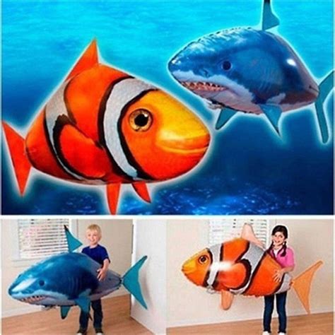 Toy Remote Control Rc Inflatable Balloon Air Swimmer Flying Nemo Shark