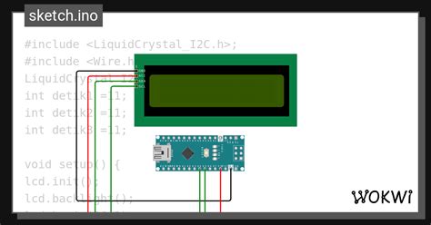 LCD KARAKTER Wokwi ESP32 STM32 Arduino Simulator