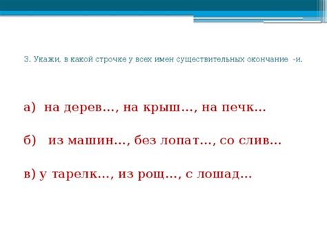 Правописание безударных падежных окончаний имен существительных 1 2 3 го склонений