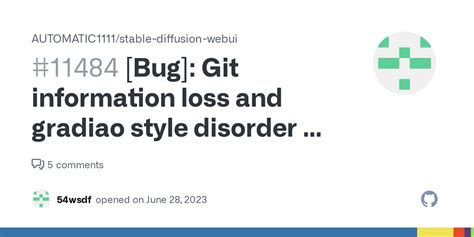 Bug Git Information Loss And Gradiao Style Disorder Of Stable Diffusion Webui After Ssh