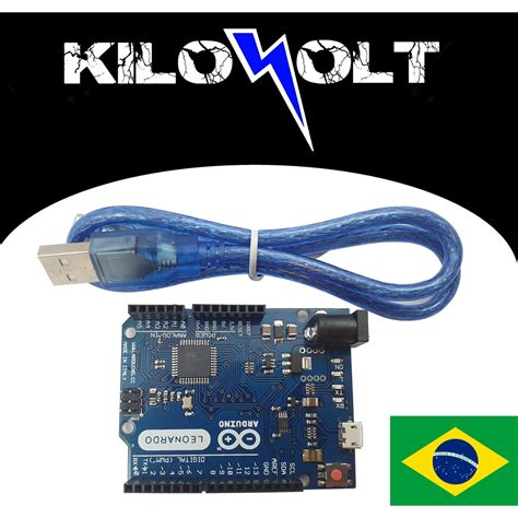 Compativel Arduino Leonardo R3 Rev3 Atmega32u4 Cabo Usb Faz A Boa