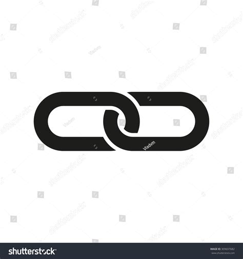 The Link Icon Linked And Joined Connection Hyperlink Chain Symbol