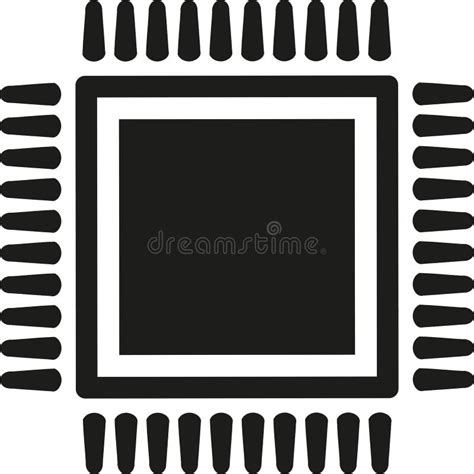 CPU Chip Computer Stock Vector Illustration Of Graphic 107160744